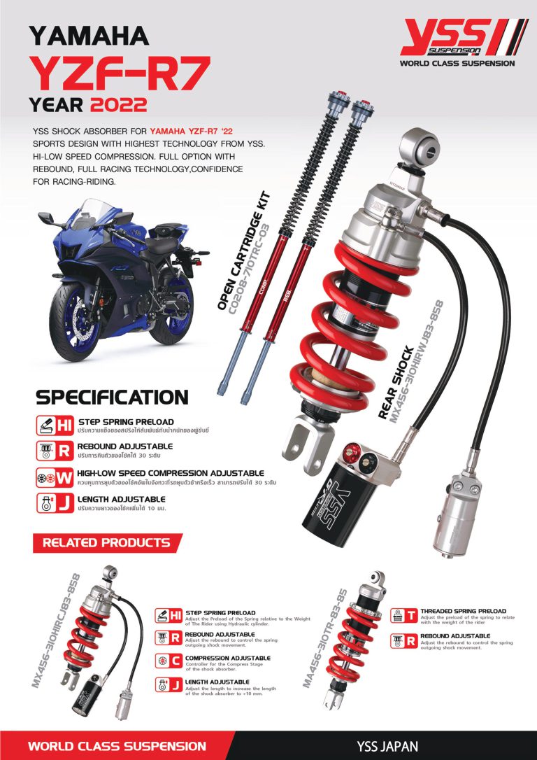 YAMAHA YZF-R7 ’22のラインナップを追加しました。 | NEWS | YSS Japan